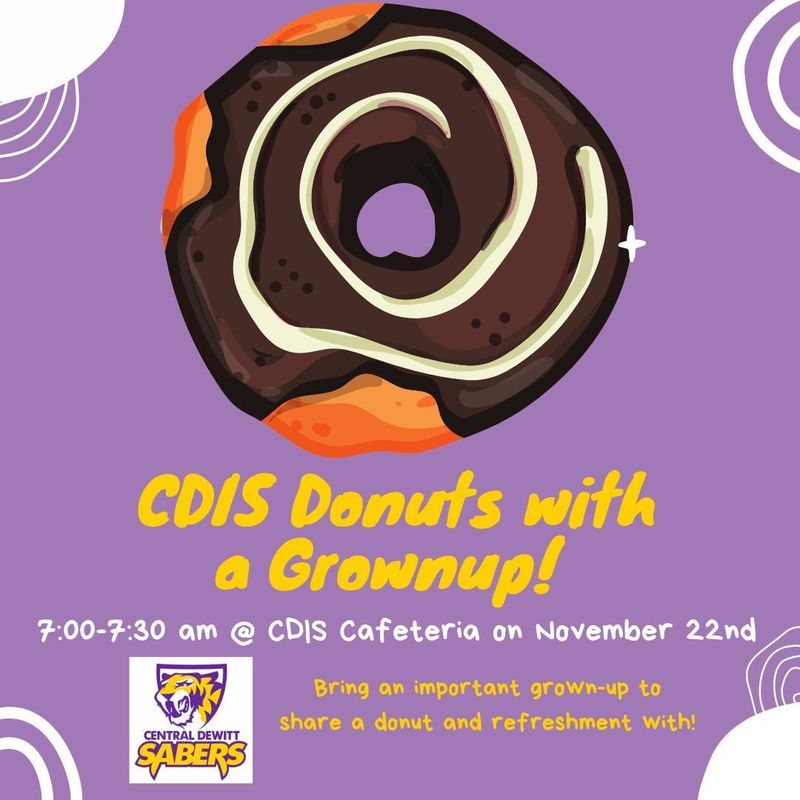 CDIS hosting Donuts with Grownups on Nov. 22 | Central DeWitt School ...